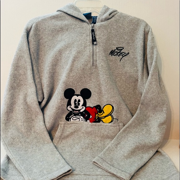 Disney | Tops | Disney Mickey Mouse Fleece Pullover Hoodie | Poshmark